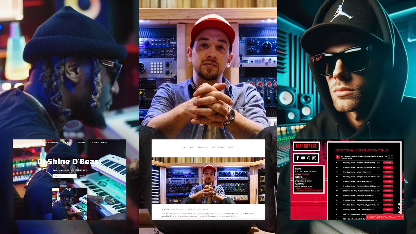 Website design inspiration: best beat producer websites | Bandzoogle Blog