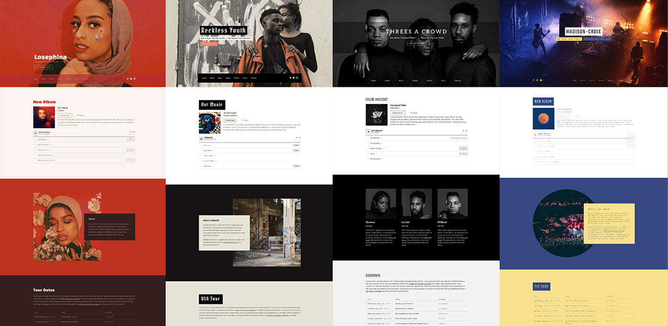 New Website Template: Marquee | Bandzoogle Blog