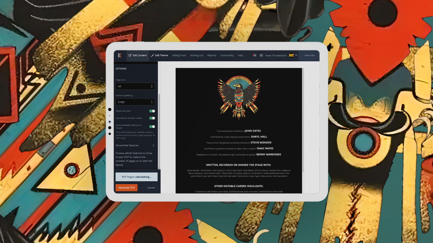 Updated: Make a downloadable EPK from your website | Bandzoogle Blog