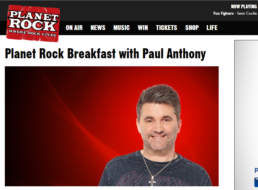 Stay All Night playlisted on Planet Rock Radio