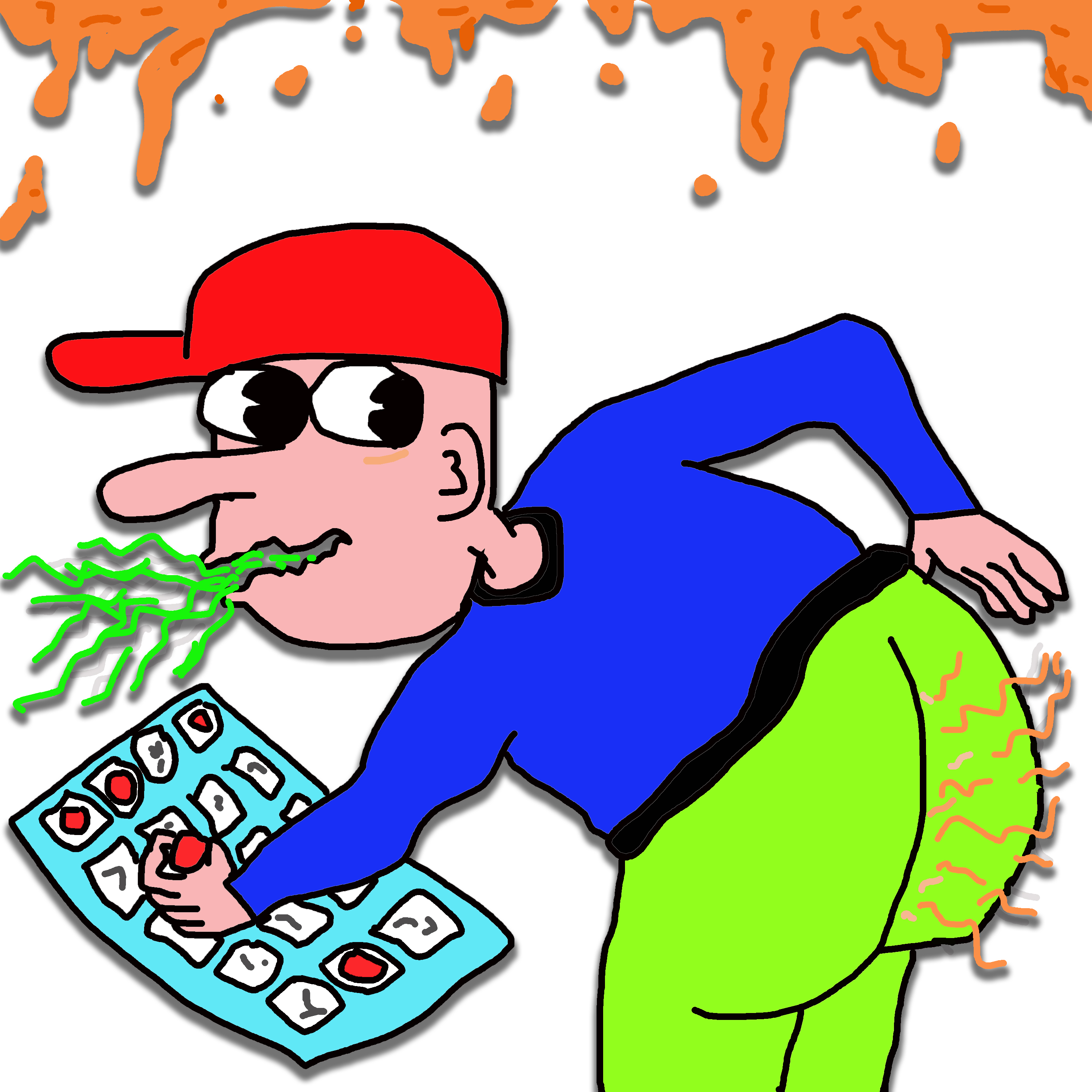 Home page of novelty artist Poop Man in Fart Land