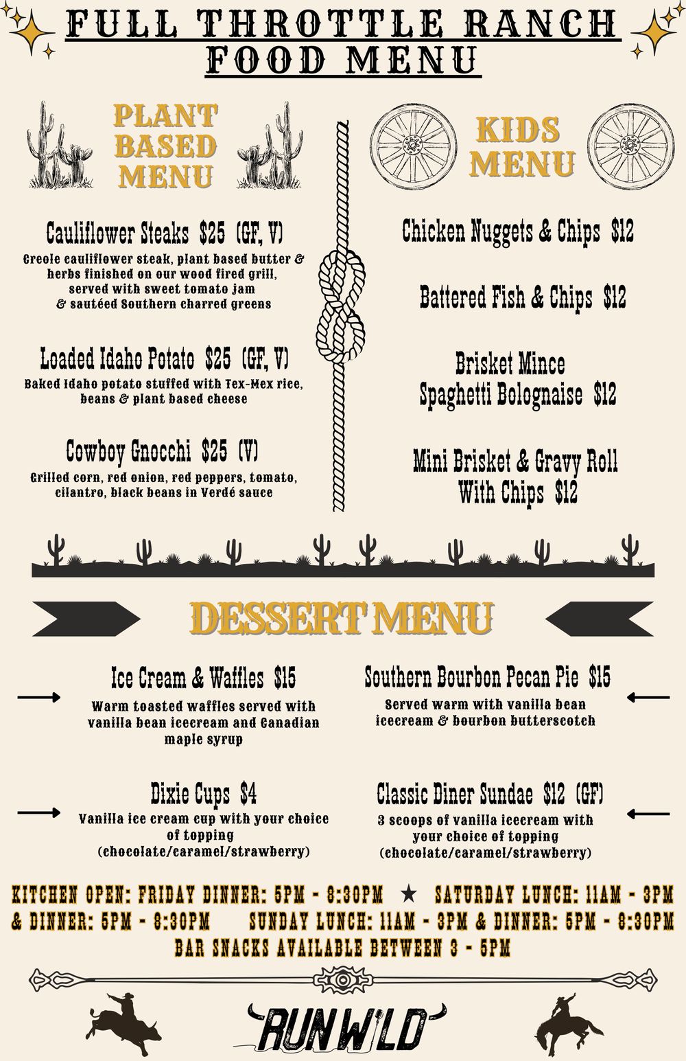 Full Throttle Ranch - Food