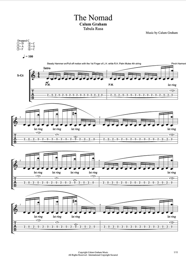 Calum Graham Homepage - GUITAR TABS