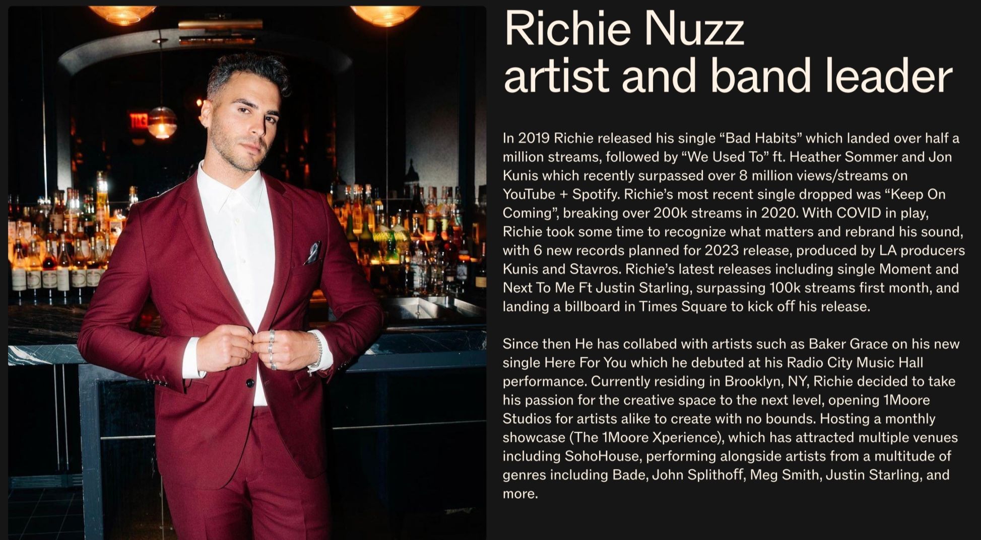Richie Nuzz Music - Band Leader, Pop - R&B artist artist from New York