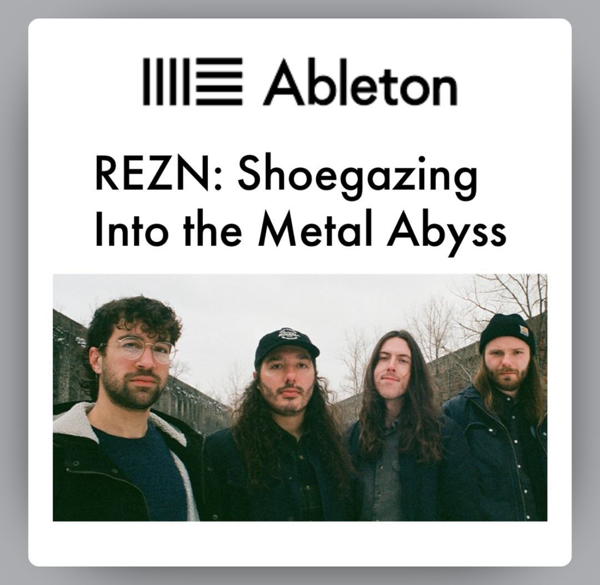 Ableton Feature: REZN Shoegazing Into the Metal Abyss