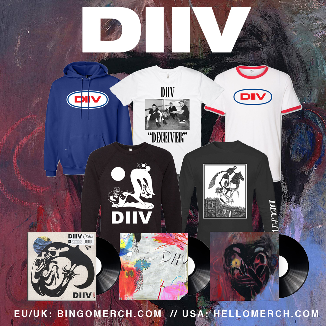 DIIV MERCH AVAILABLE AT BINGOMERCH.COM AND HELLOMERCH.COM