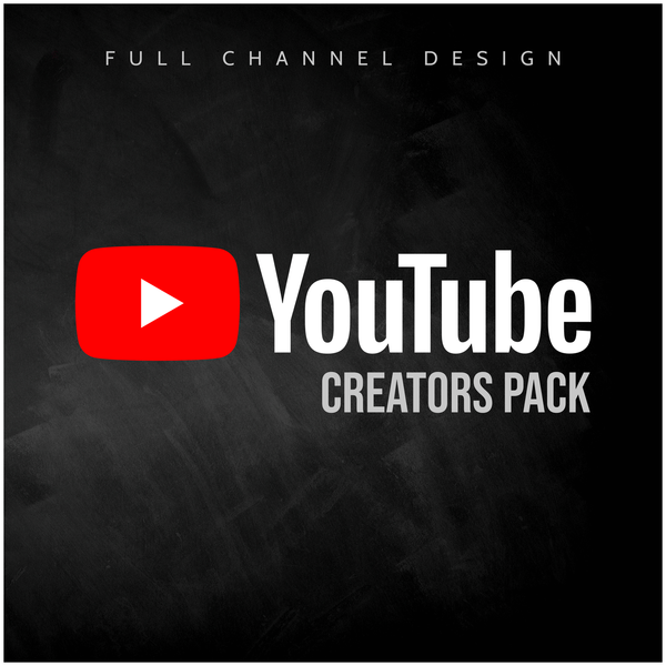 YouTube Creators Pack | YouTube Channel design for creators