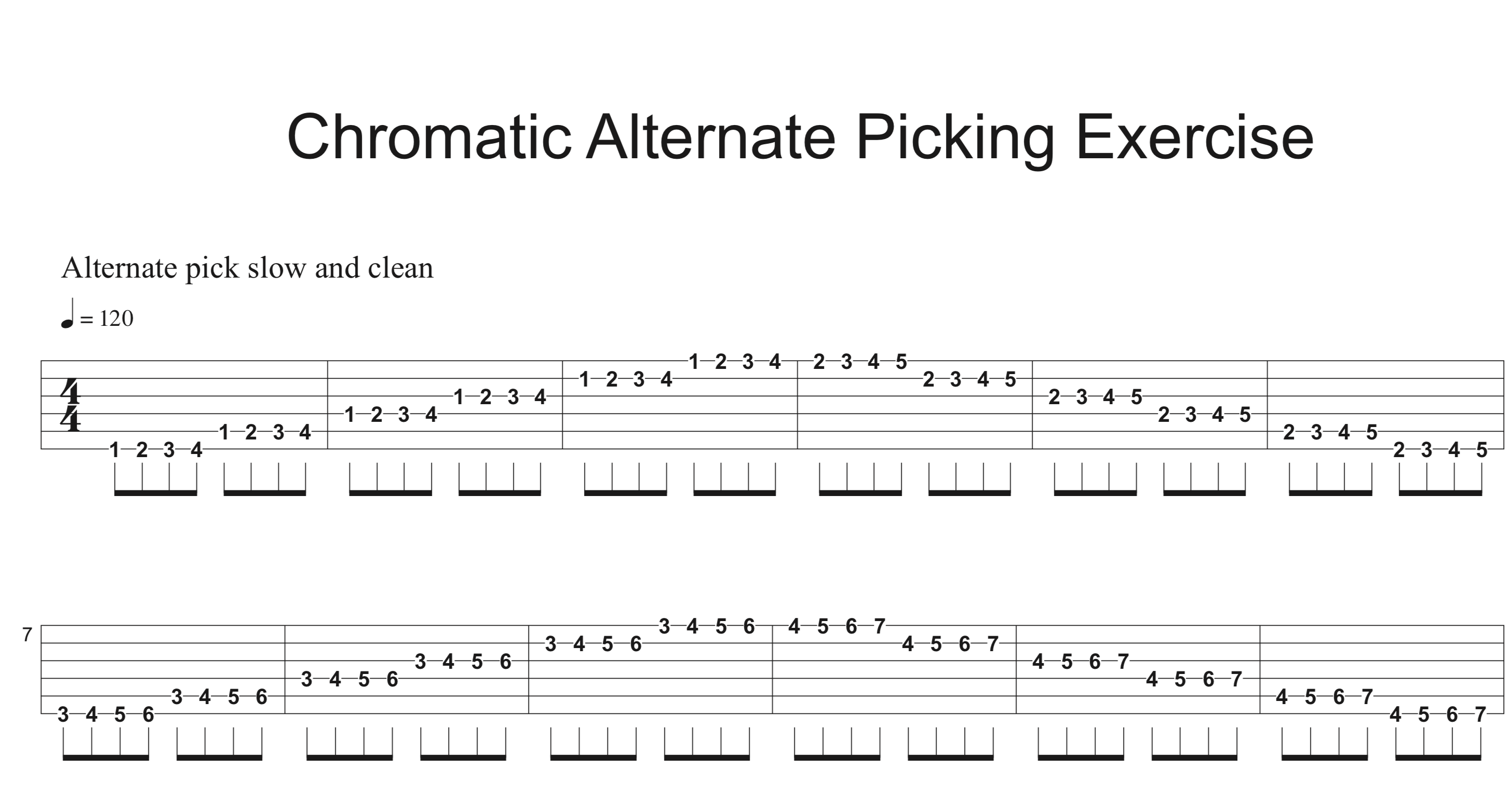 Chromatic Warm Up Exercise #1