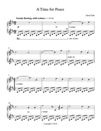 David Tolk - Peaceful Piano - Sheet Music