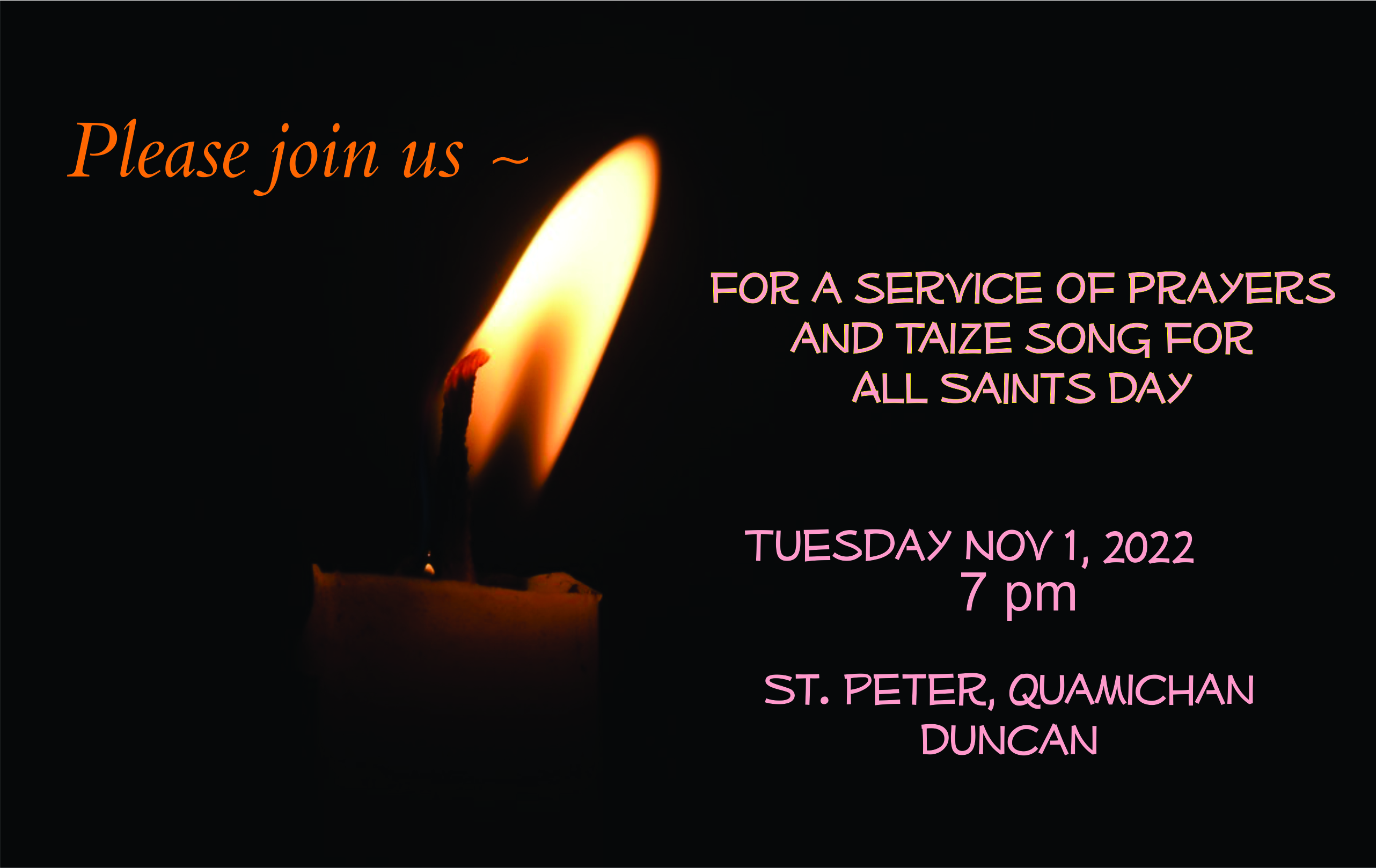 Taize service for All Saints Day - Nov 1 -2022