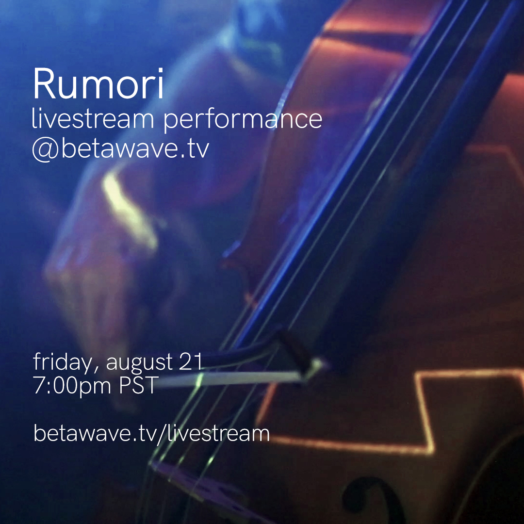 Rumori livestream performance on Betawave TV