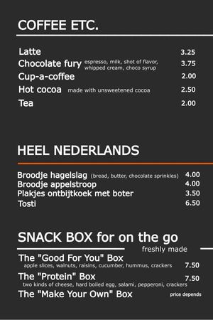 Dubbel Dutch - Menu