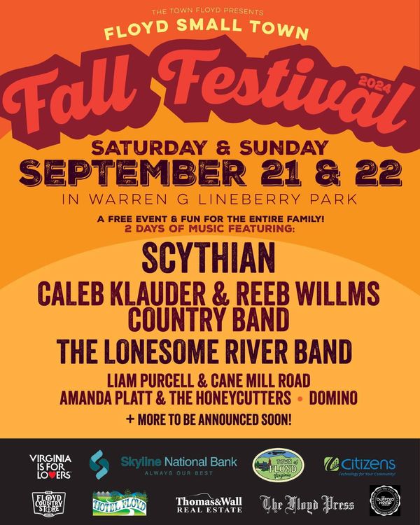 Floyd Small Town Fall Festival! @ Warren G. Lineberry Park - Sep 21 ...