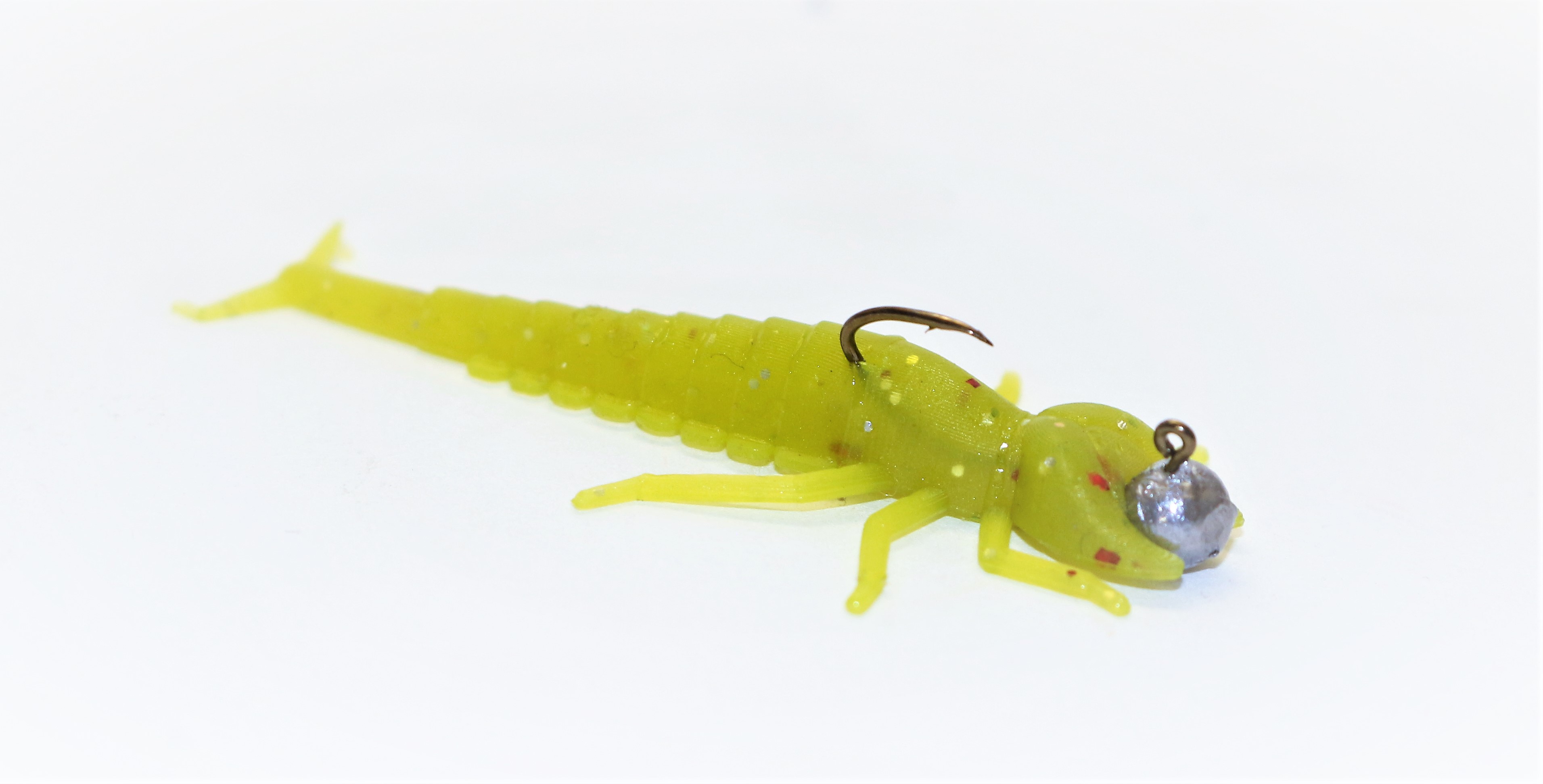 CHARTRUESE RED FLAKE MAYFLY NYMPH - Ultralightheavyweights Custom Minjigs