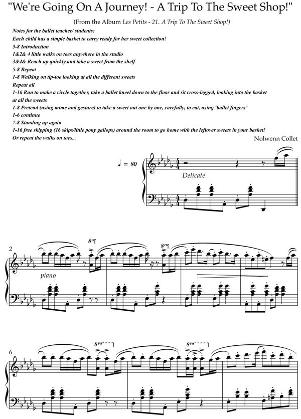 LES PETITS | Piano sheet music for baby ballet class | Nolwenn Collet ...