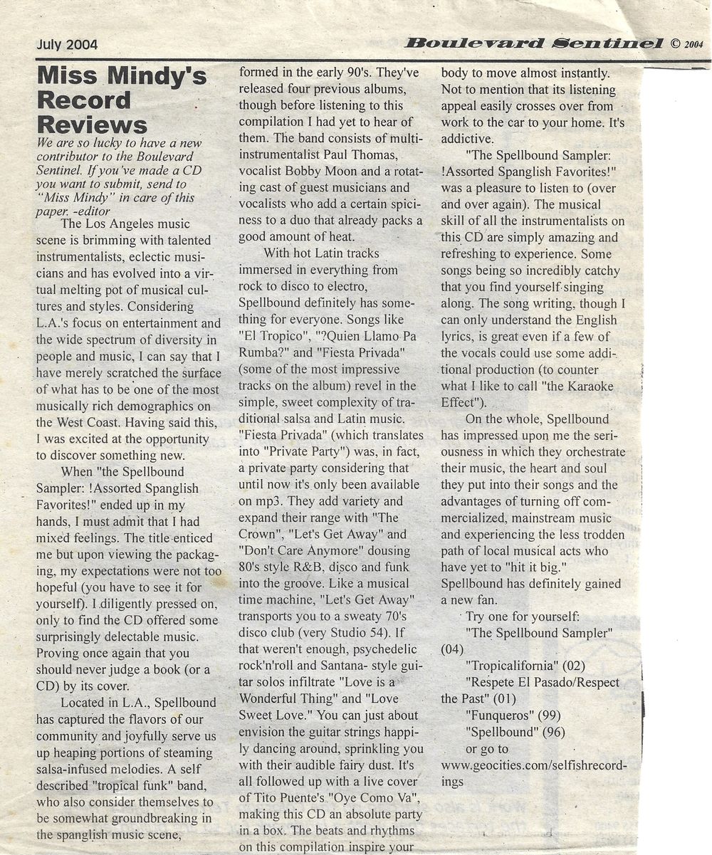 Spellbound - Miss Mindy's Record Review