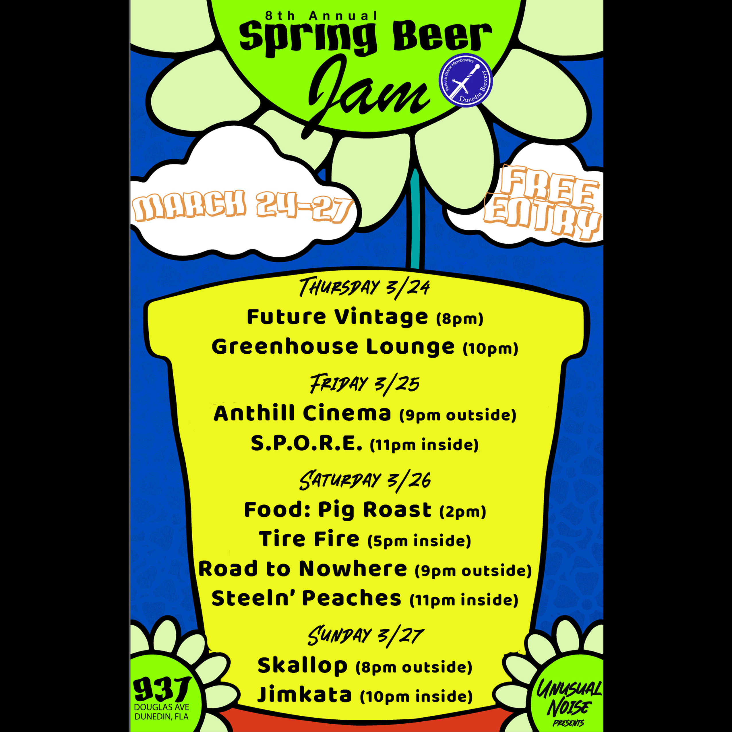 Spring Beer Jam Schedule