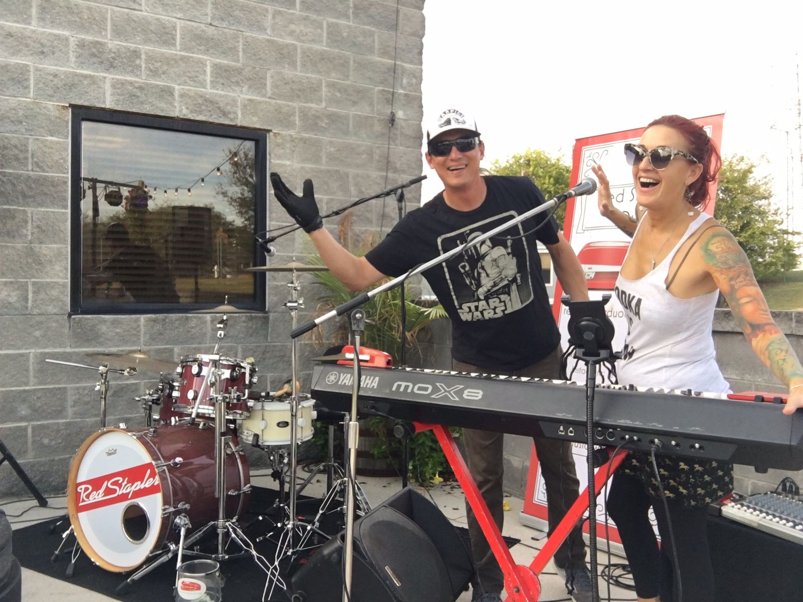 Red Stapler Duo - Photos