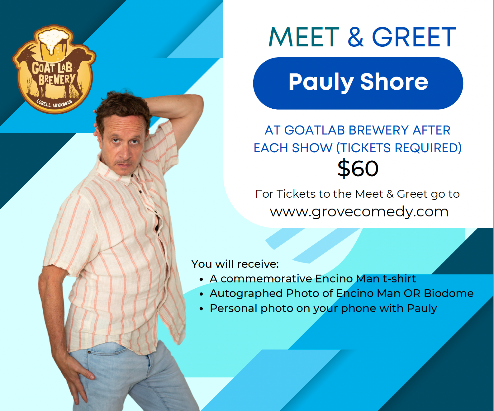 Pauly Shore this Week at The Grove Comedy Club