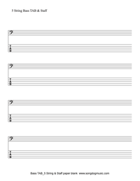 Songdog Music - Music Paper Blanks - Free - Printable