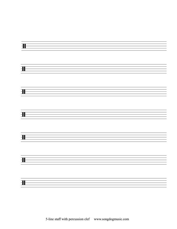Songdog Music - Music Paper Blanks - Free - Printable