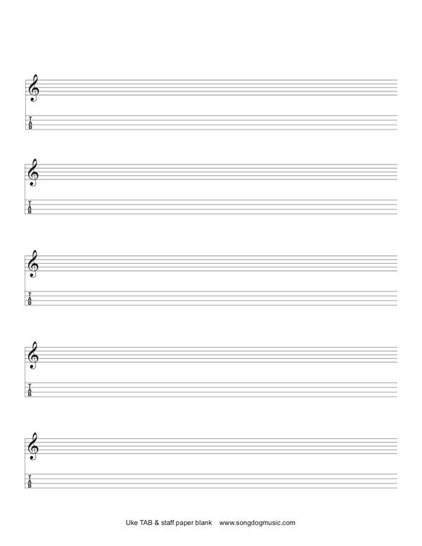 Songdog Music - Music Paper Blanks - Free - Printable