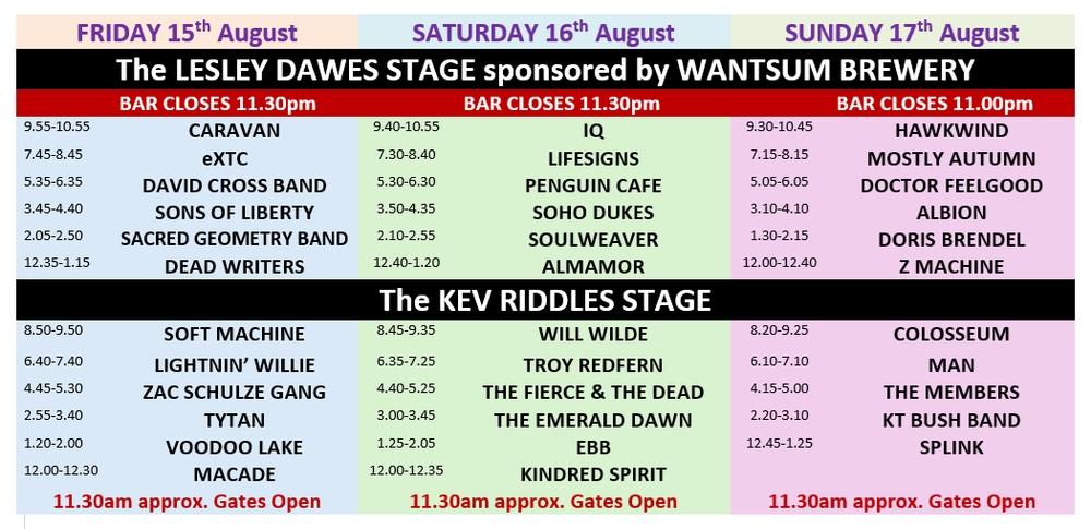 A New Day Festival - Daily Line-ups