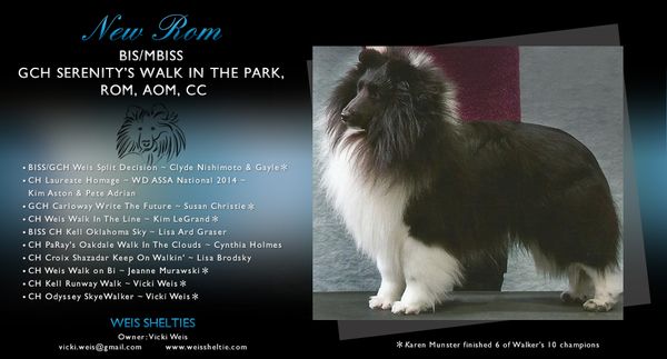 WEIS SHELTIES - Walker's Page