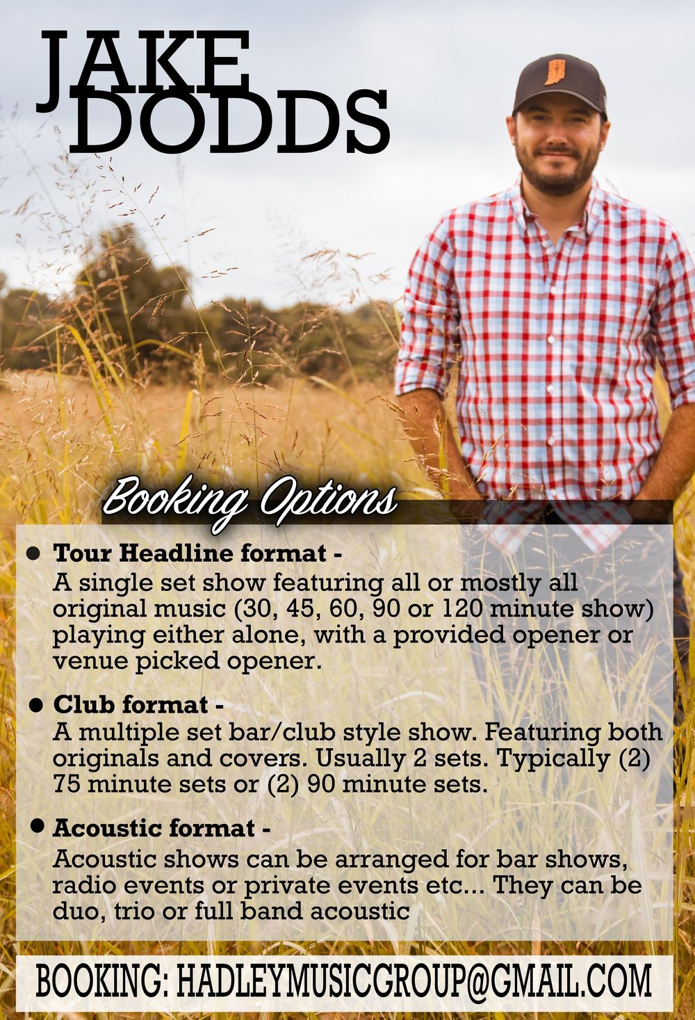 Jake Dodds - BOOKING