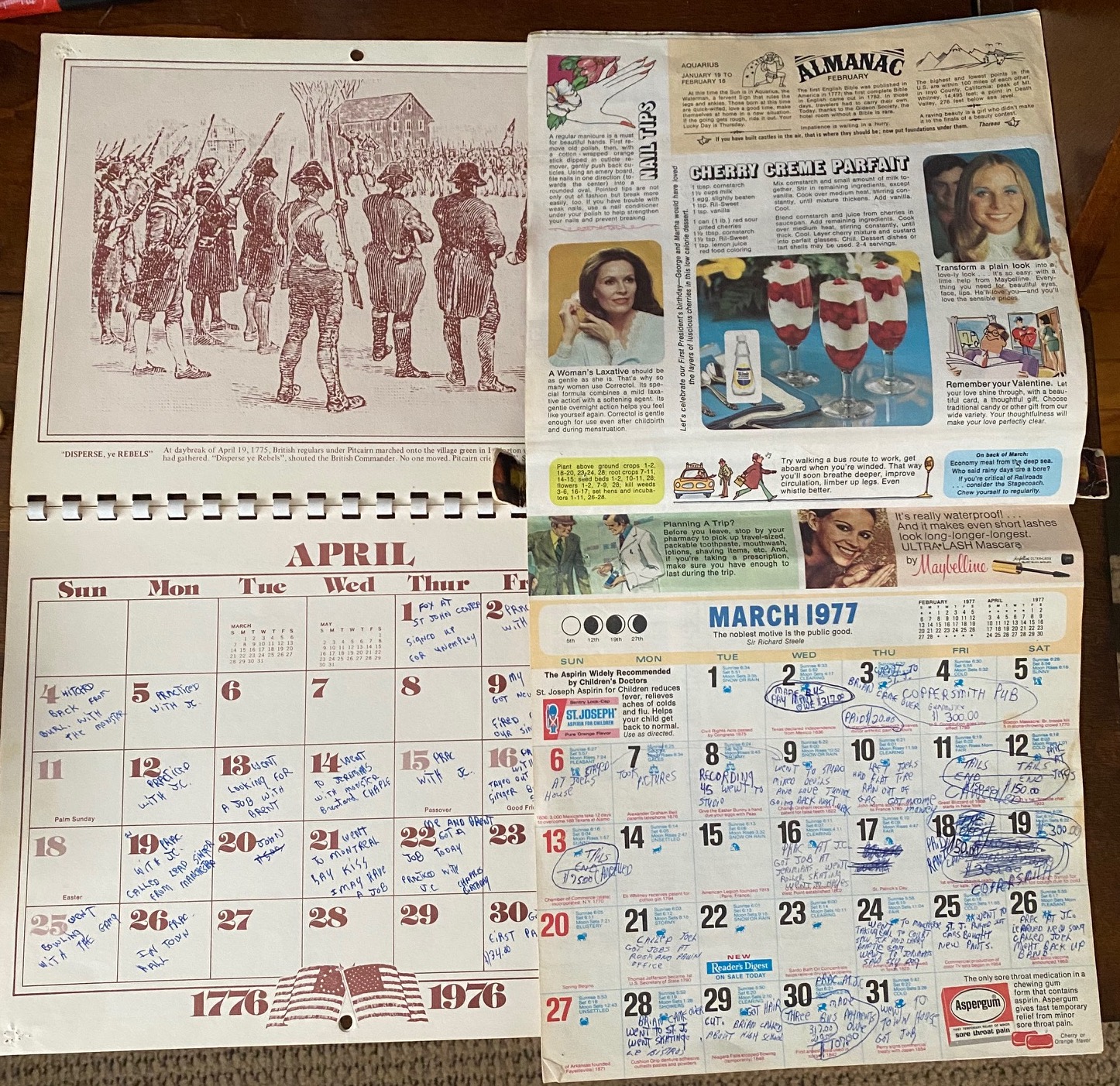 1976 & 1977 Allin Brothers Calendars RARE!!! - PRICE CUT - GG Allin ...