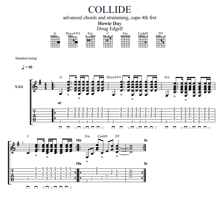 "Collide" - fingersonthefrets.com