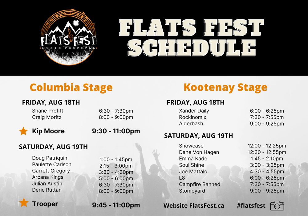 Flats Fest - 2023 Schedule
