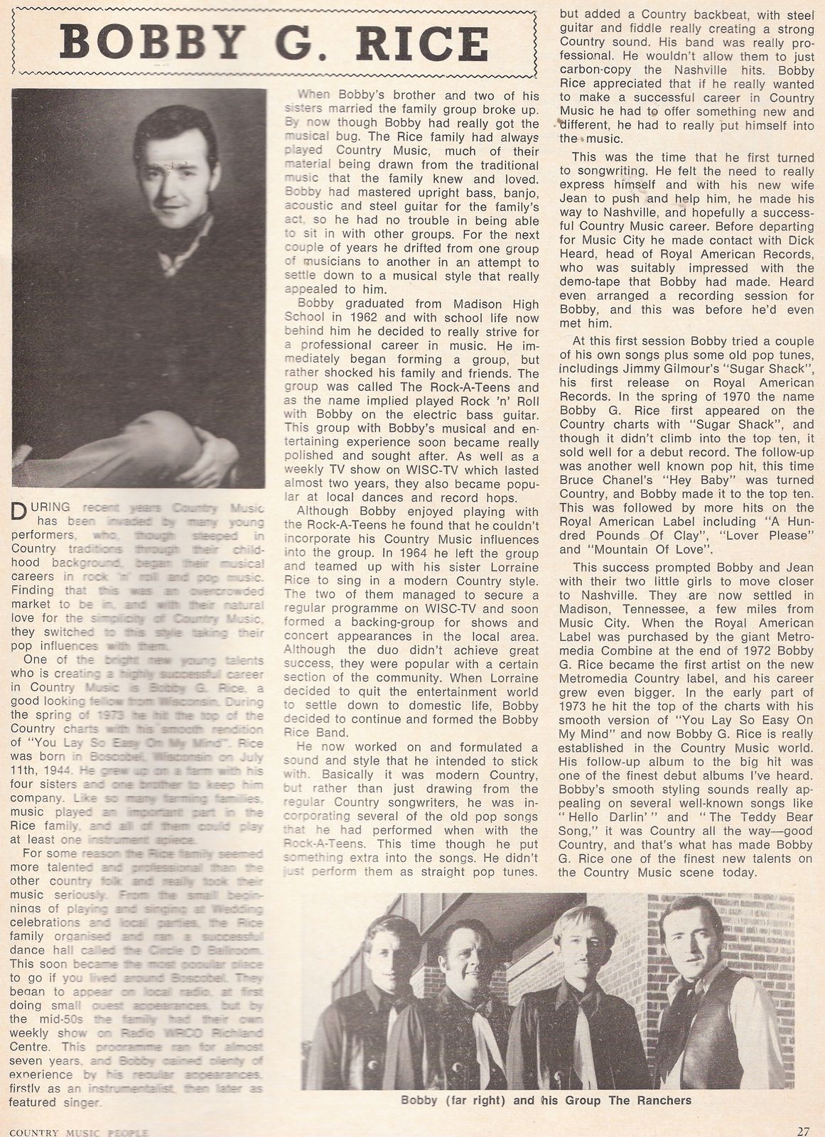 Alan Cackett - Bobby G. Rice