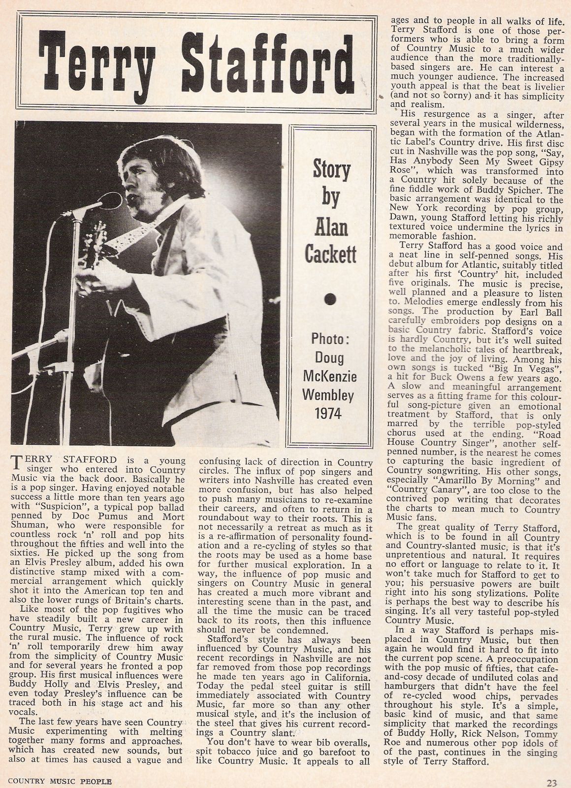 Alan Cackett - Terry Stafford