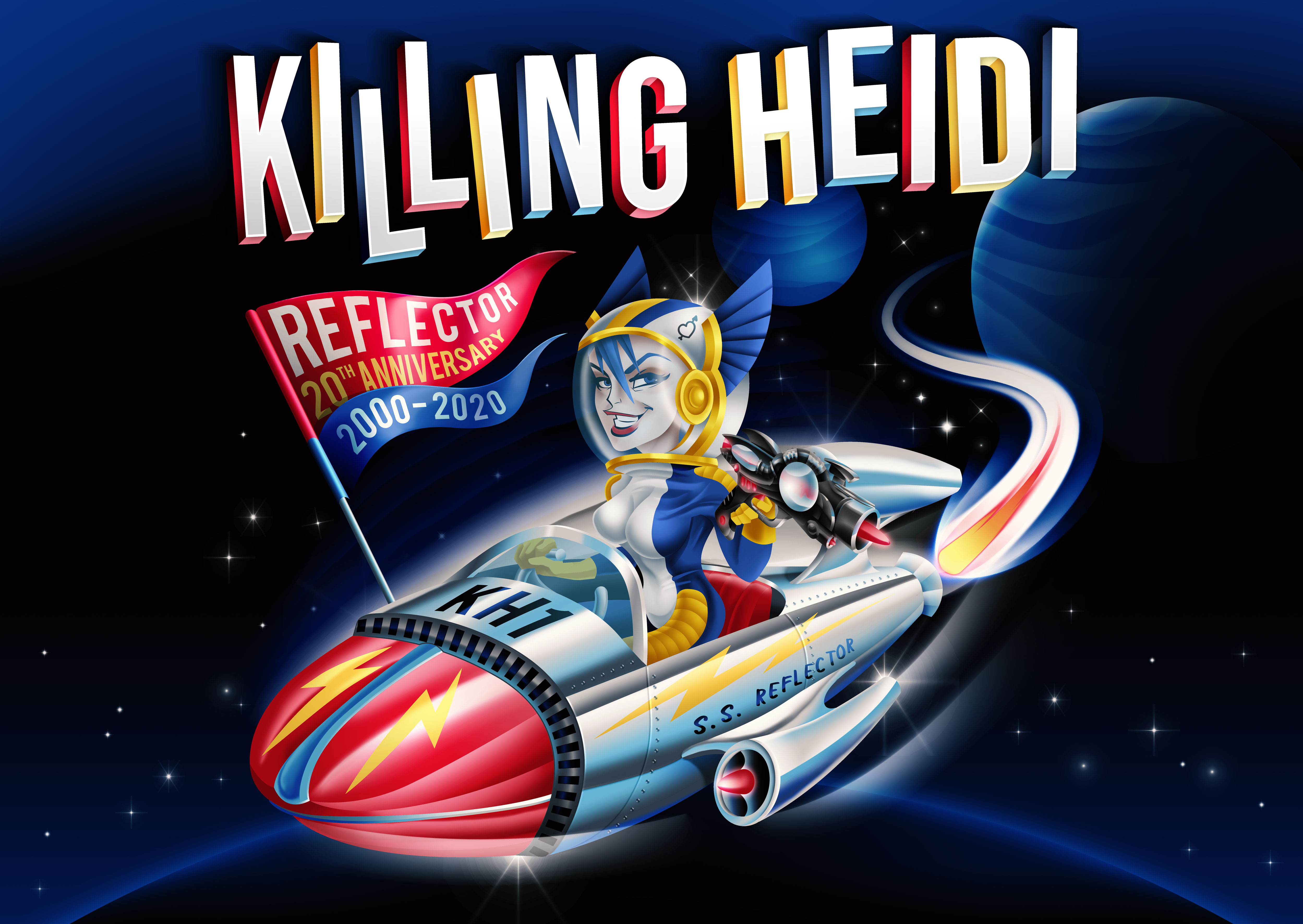Signed 20th Anniversary Reflector Poster - Killing Heidi