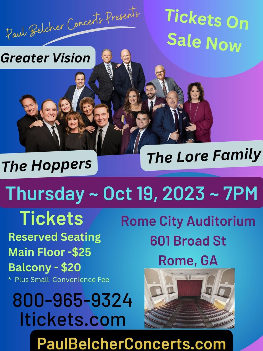 Paul Belcher Concerts