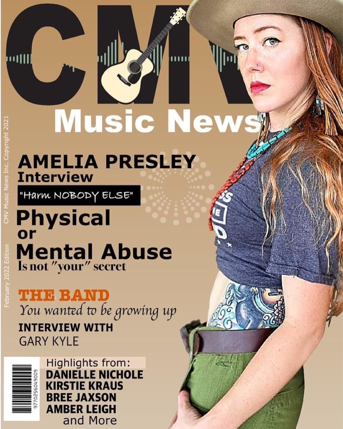 Amelia Presley Makes Cover of CMV Magazine - February 2022 Issue