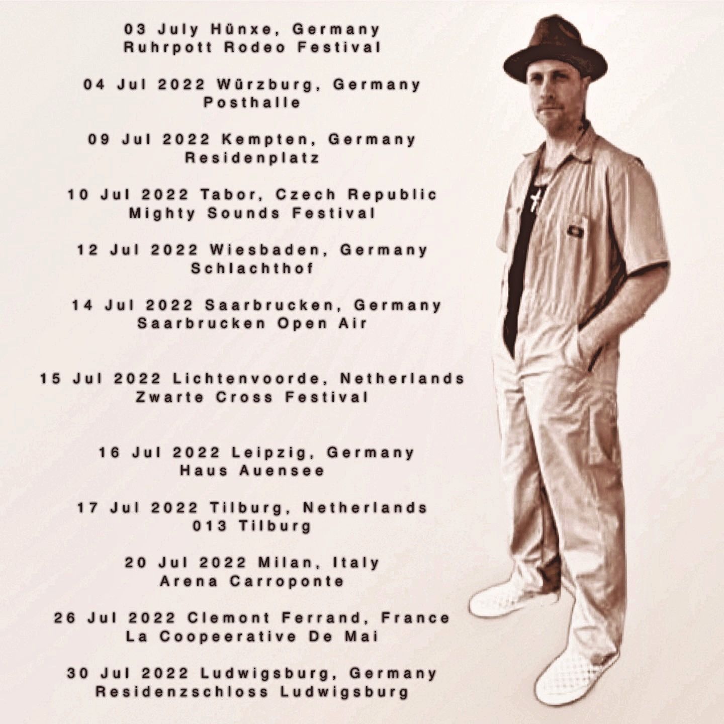 Jesse Ahern - Past Tours