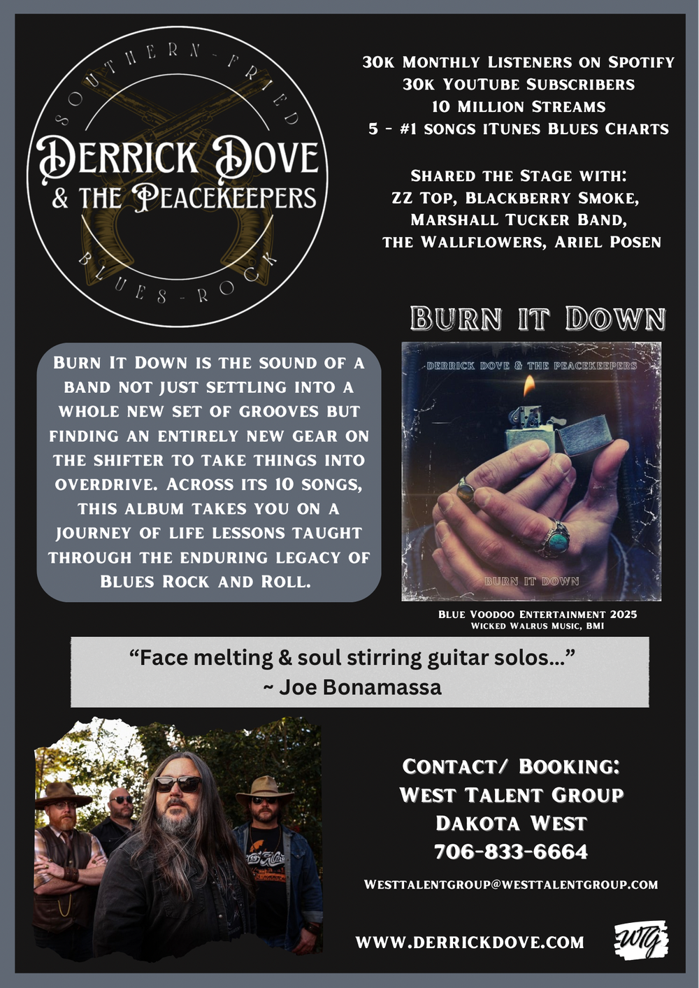 Derrick Dove & the Peacekeepers - Press Kit