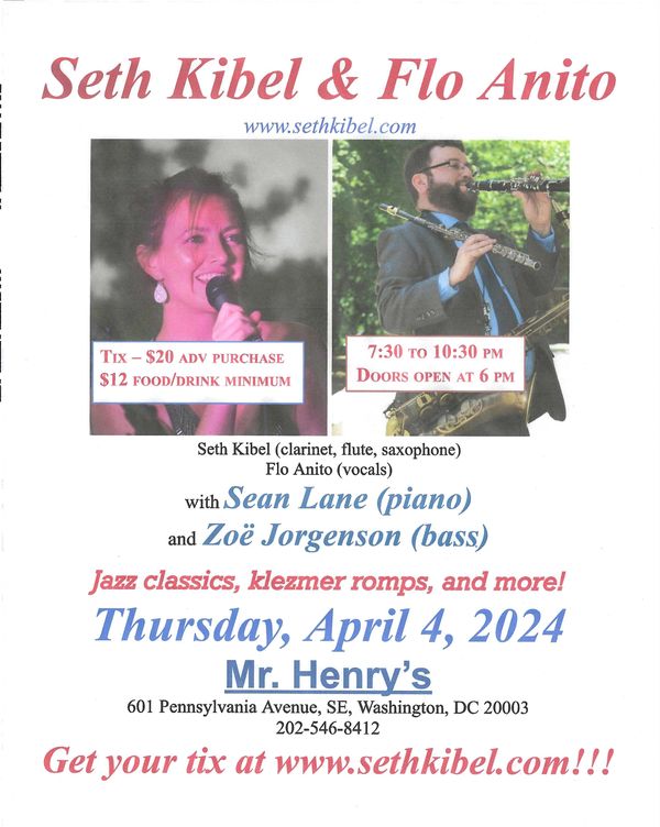 Seth Kibel / clarinet, saxophone, flute - Photos