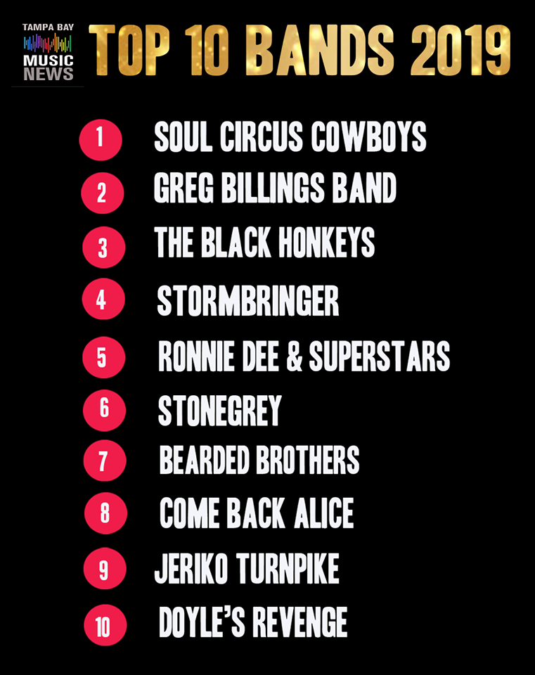 TOP 10 BANDS OF 2019 Tampa Bay