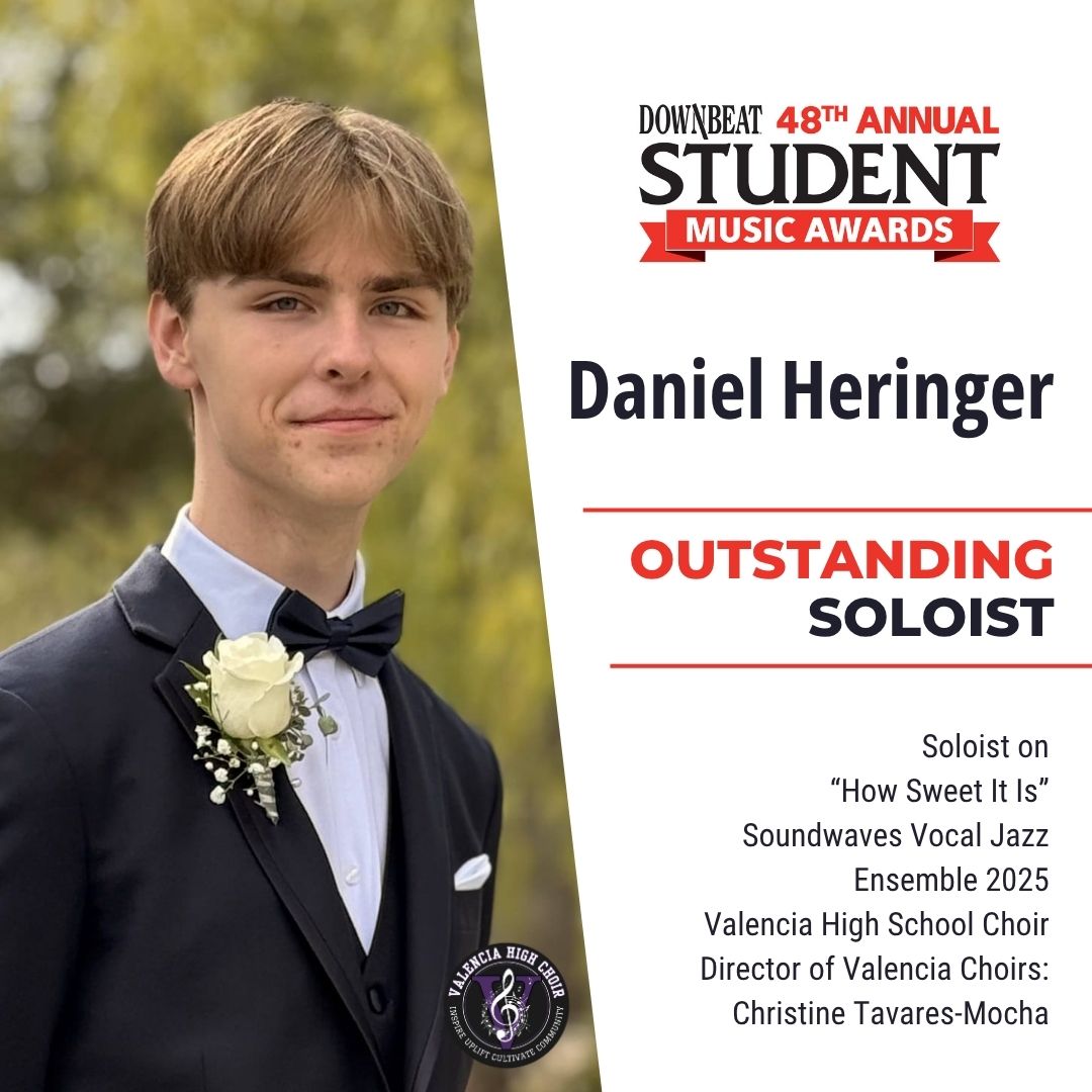 Congratulations to our Downbeat Student Music Award Winners!