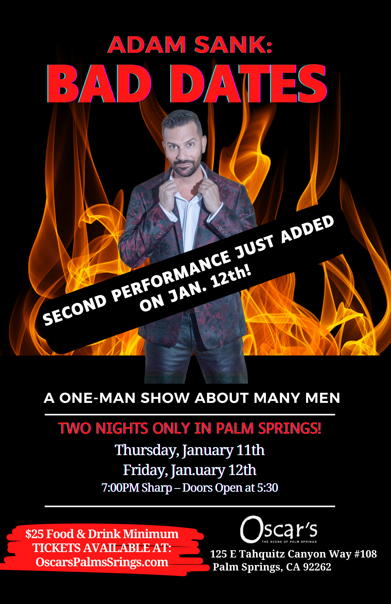 Adam Sank's "Bad Dates" Sells Out in Palm Springs, Adds Second ...