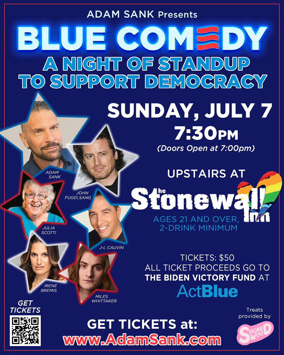 Adam Sank Presents: "Blue Comedy: A Night of Standup to Support Democracy"