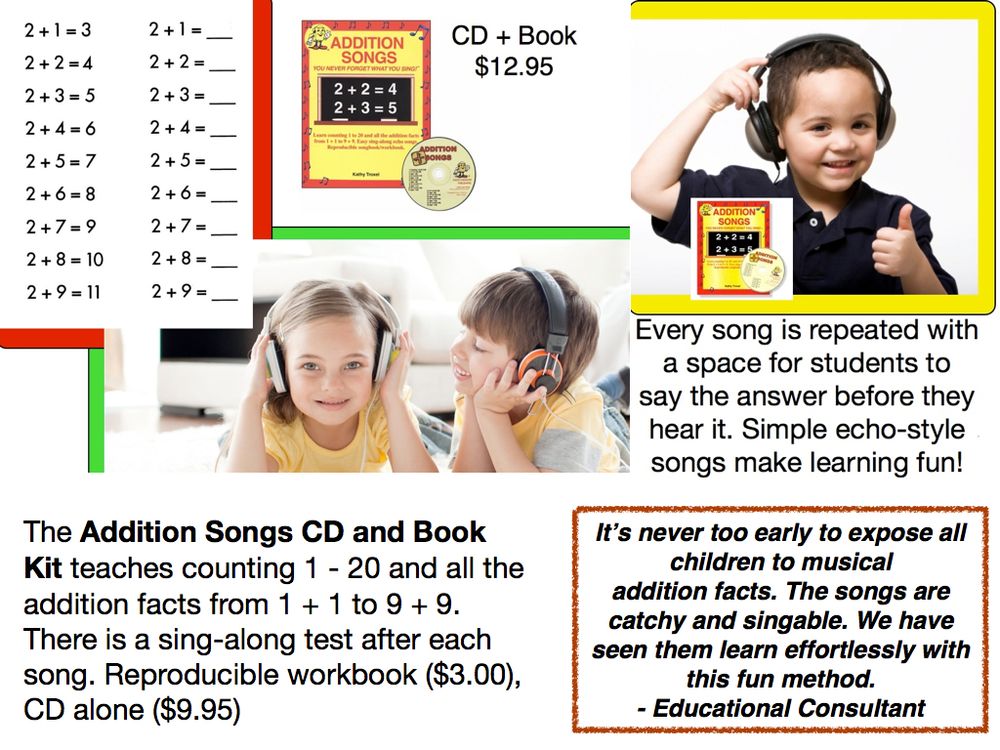 Audio Memory-Kathy Troxel (800)365-SING Educational Music/Books - ADDITION