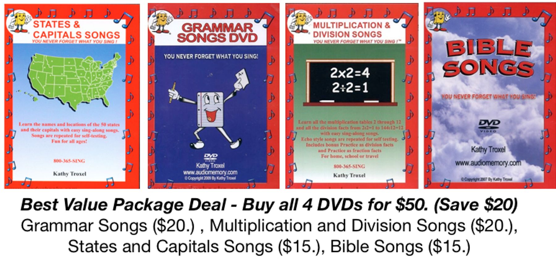 Audio Memory-Kathy Troxel (800)365-SING Educational Music/Books - Grammar