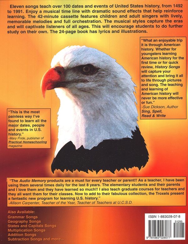 Audio Memory-Kathy Troxel (800)365-SING Educational Music/Books - HISTORY