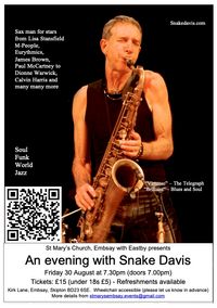 Snake Davis - Gigs