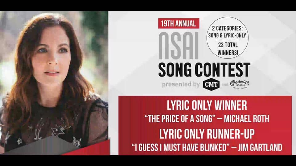 "The Price of a Song" Wins NSAI Lyric Contest!