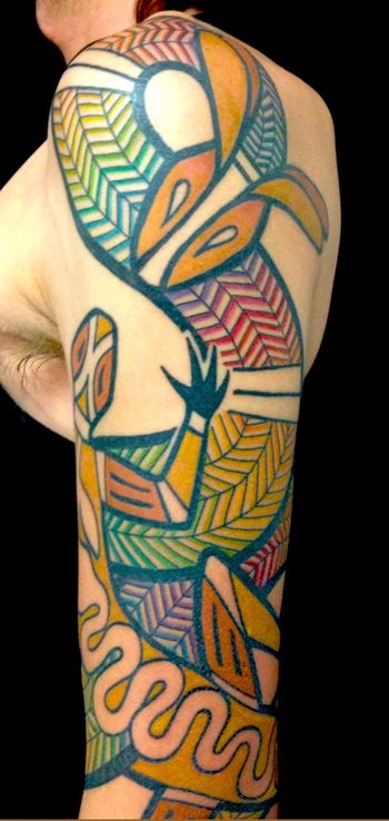 Australian Aboriginal style tattoos